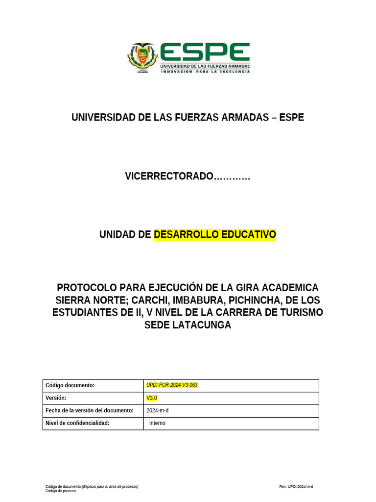 For Protocolo V2 Corregido | PDF | Turismo