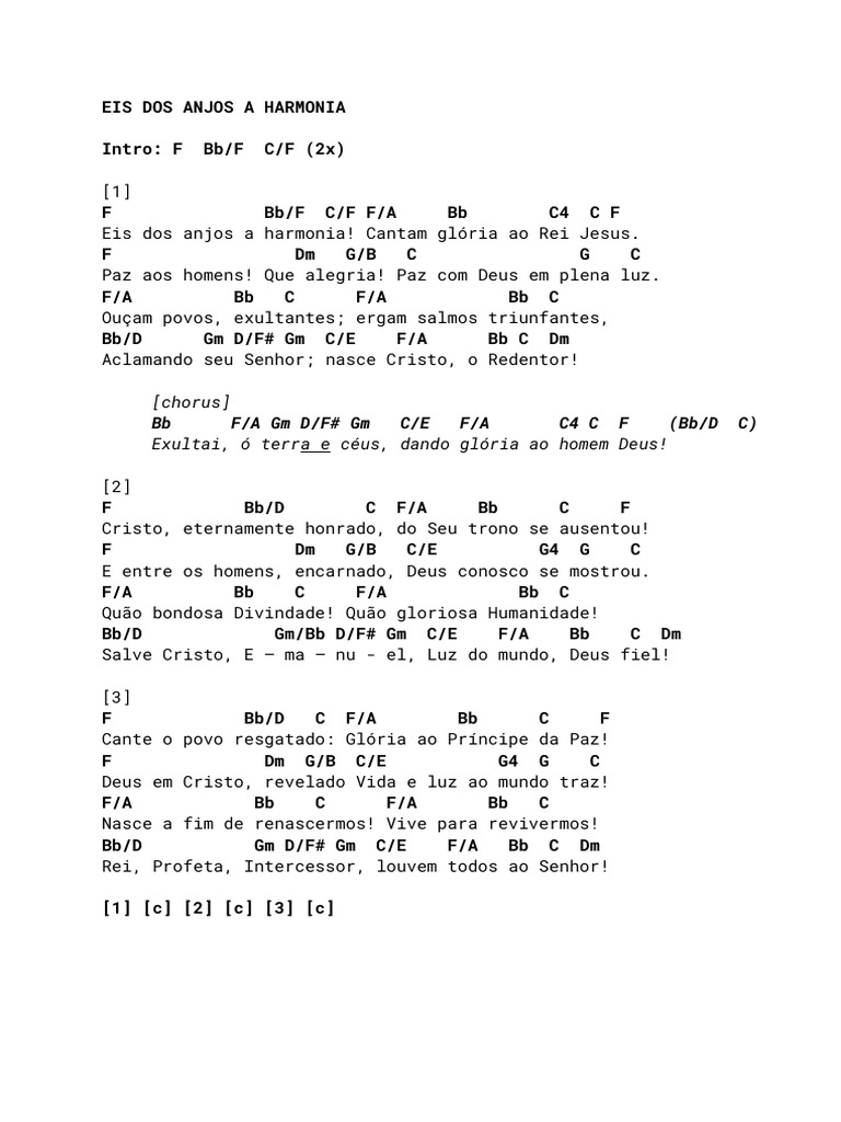 Eis Dos Anjos A Harmonia | PDF