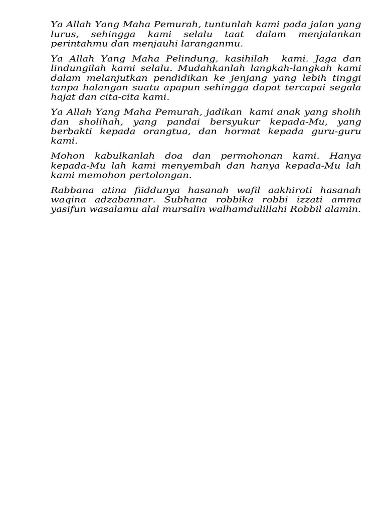 Doa Perpisahan | PDF