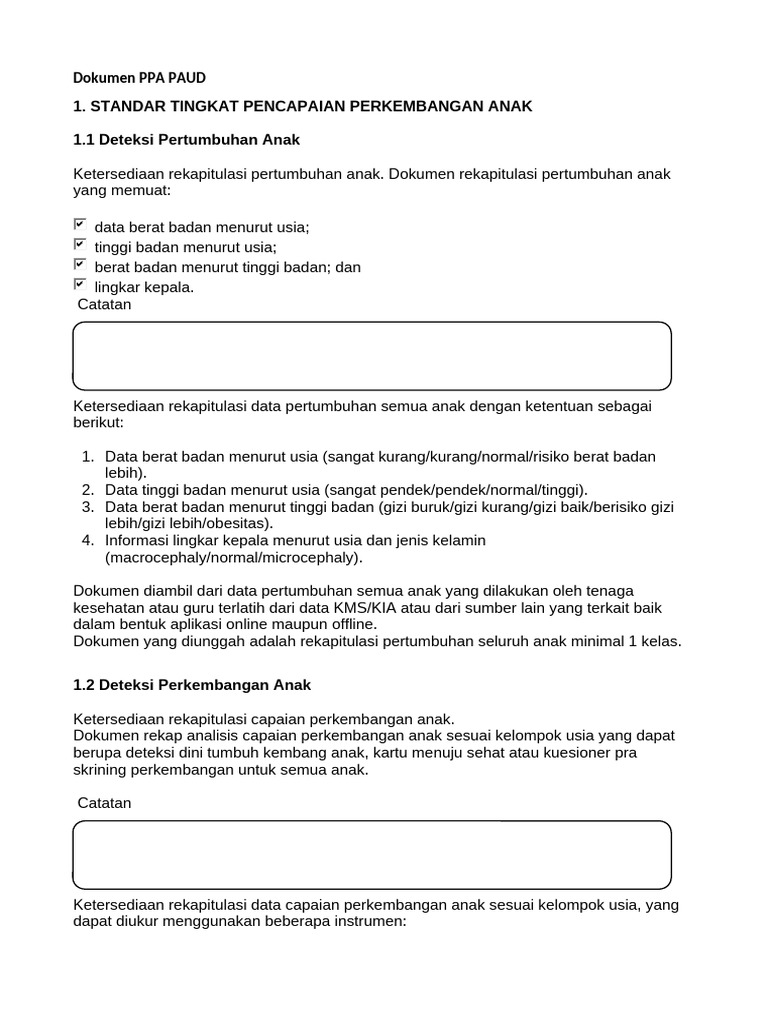 Dokumen PPA PAUD | PDF