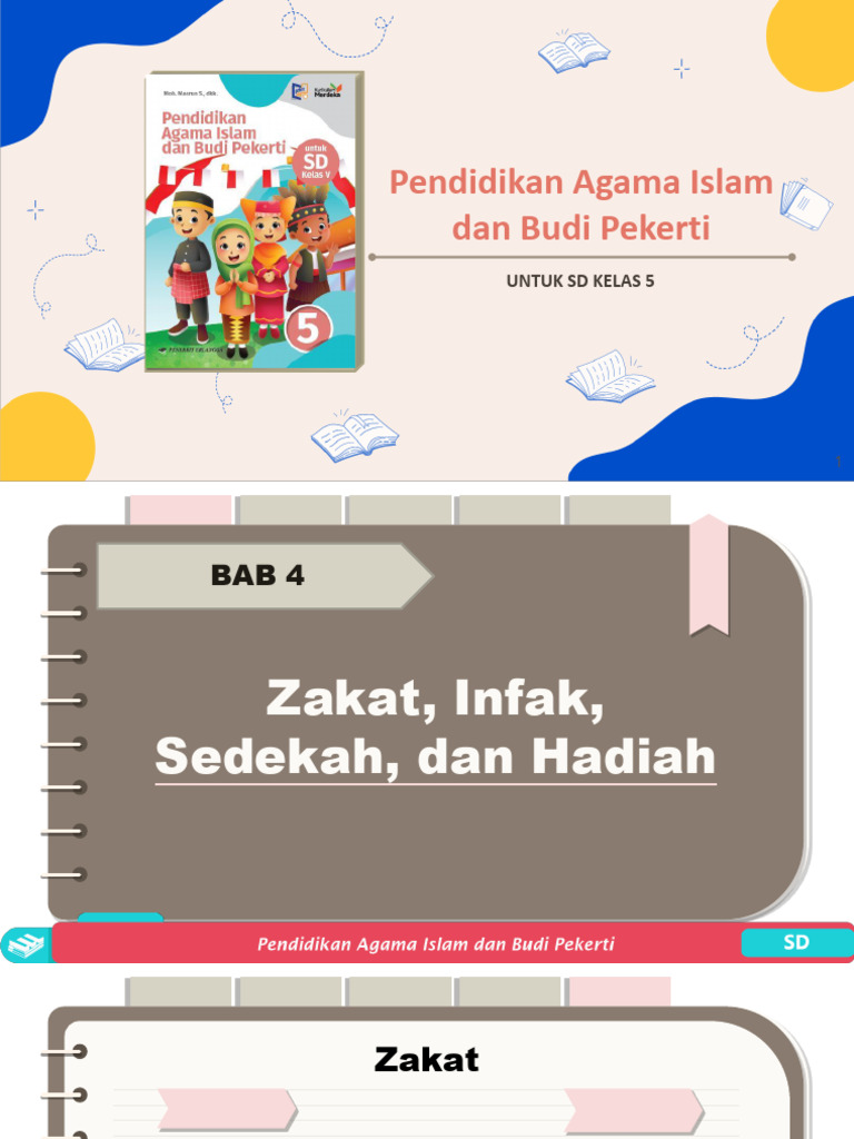 PAI Dan BP Kelas 5 Bab 4 Zakat, Infak, Sedekah, Dan Hadiah | PDF