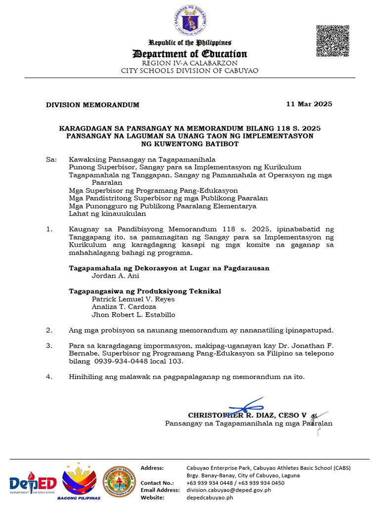 Department of Education: Republic of The Philippines | PDF