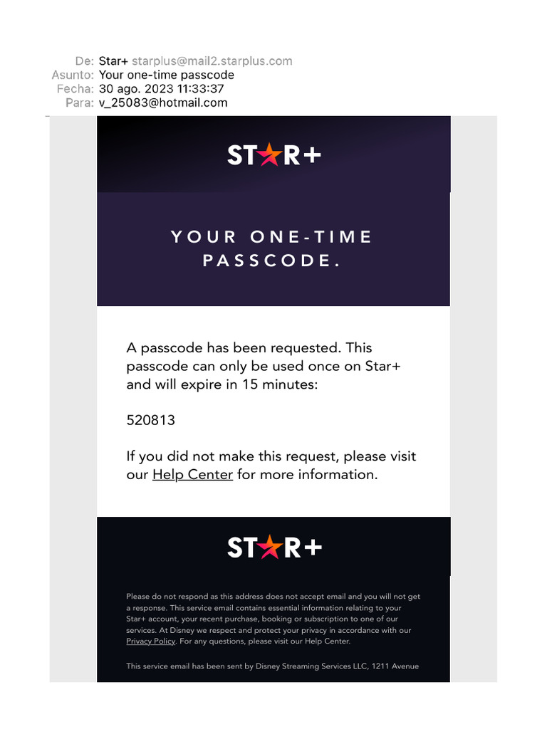 Your One-Time Passcode | PDF