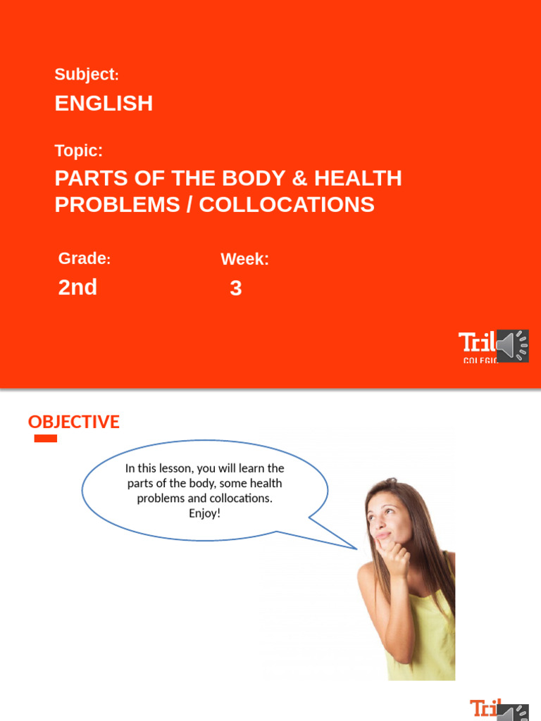 ING - 2° - Parts of The Body - Health Problems - Collocations ...