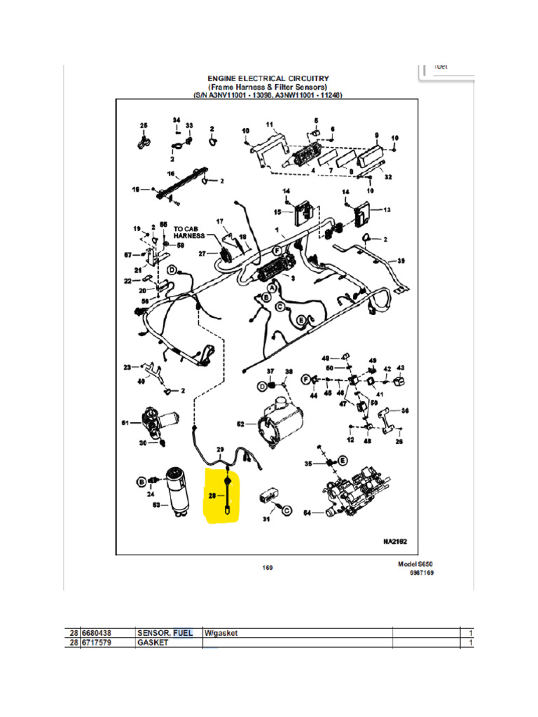 Bobcat S650 Fuel Sensor | PDF