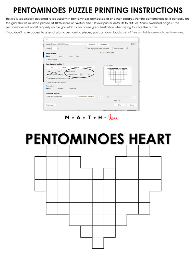 Pentominoes-Heart-Puzzle-11-x-17 | PDF