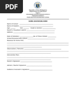 Home Visitation Form Template | PDF