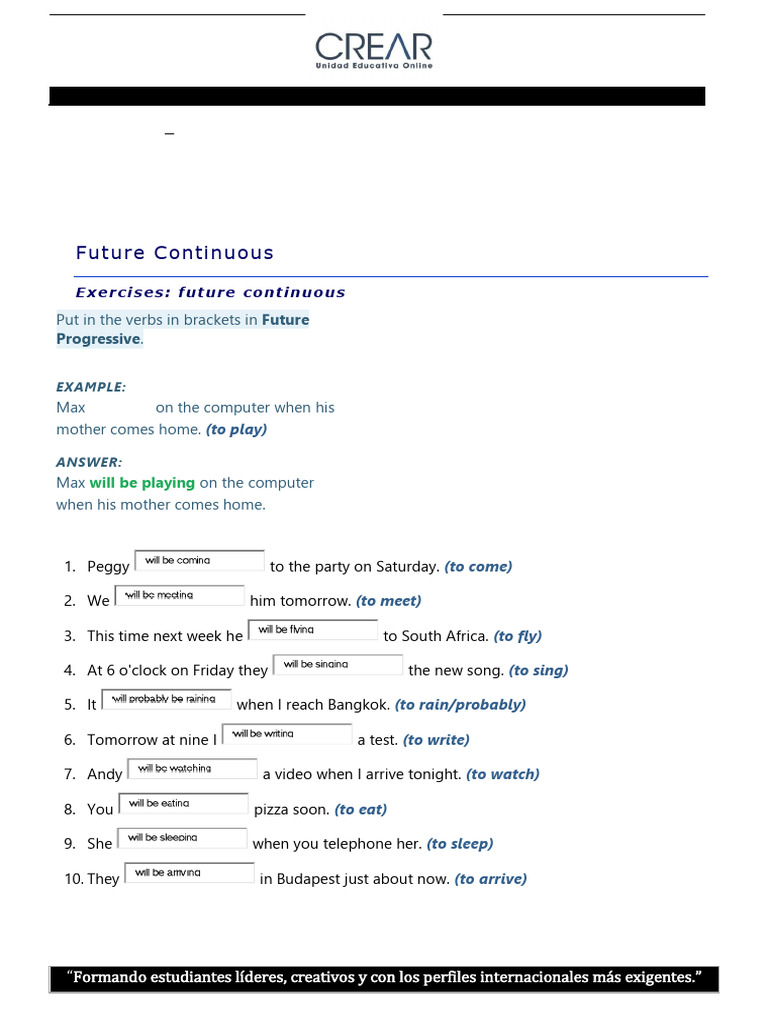 #44 Future Continuous | PDF