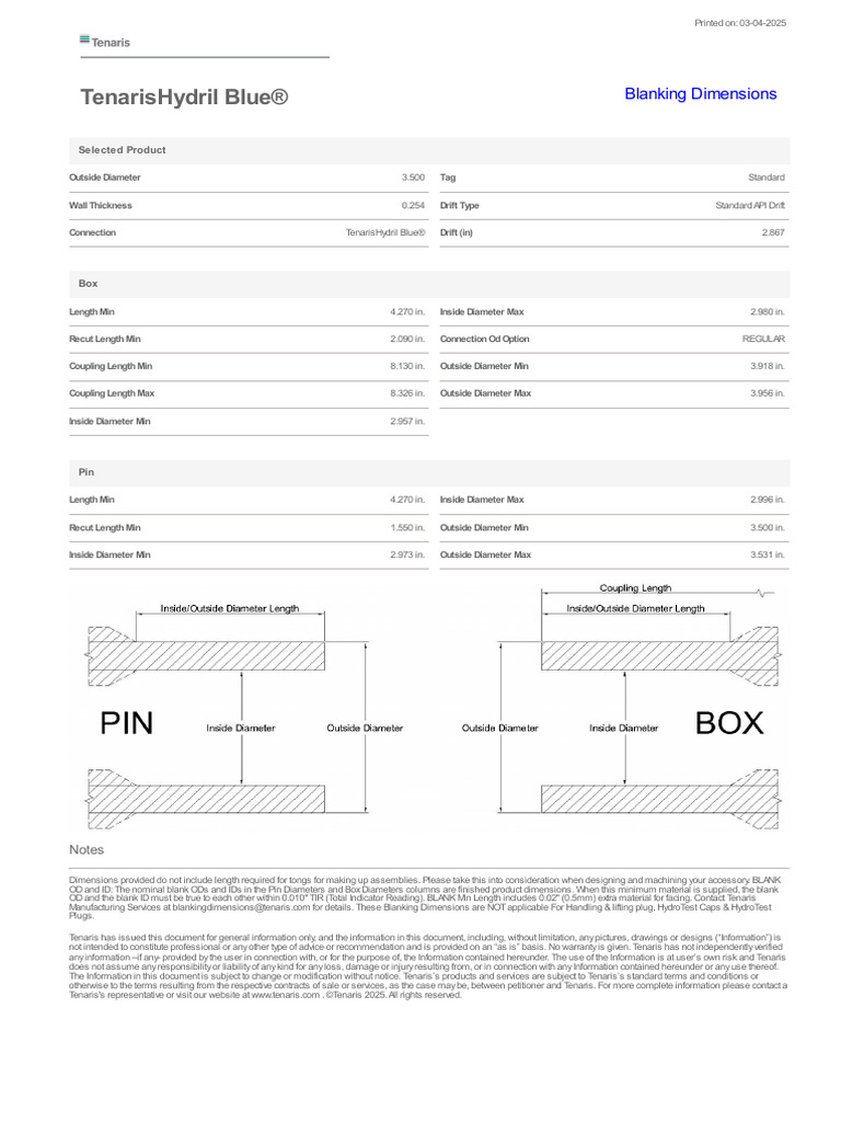 BD - TSH Blue - 3.5 - Regular - 0.25403042025 | PDF