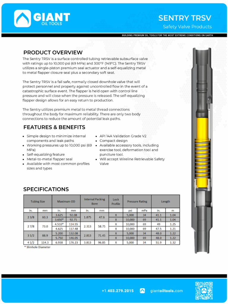 GOT Spec Sheet - Tubing Retrievable 2024 | PDF
