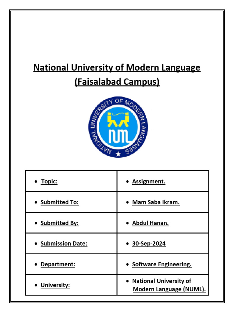 Abdul Hanan Assignment of AICT | PDF | Computer Programming | Programming Language
