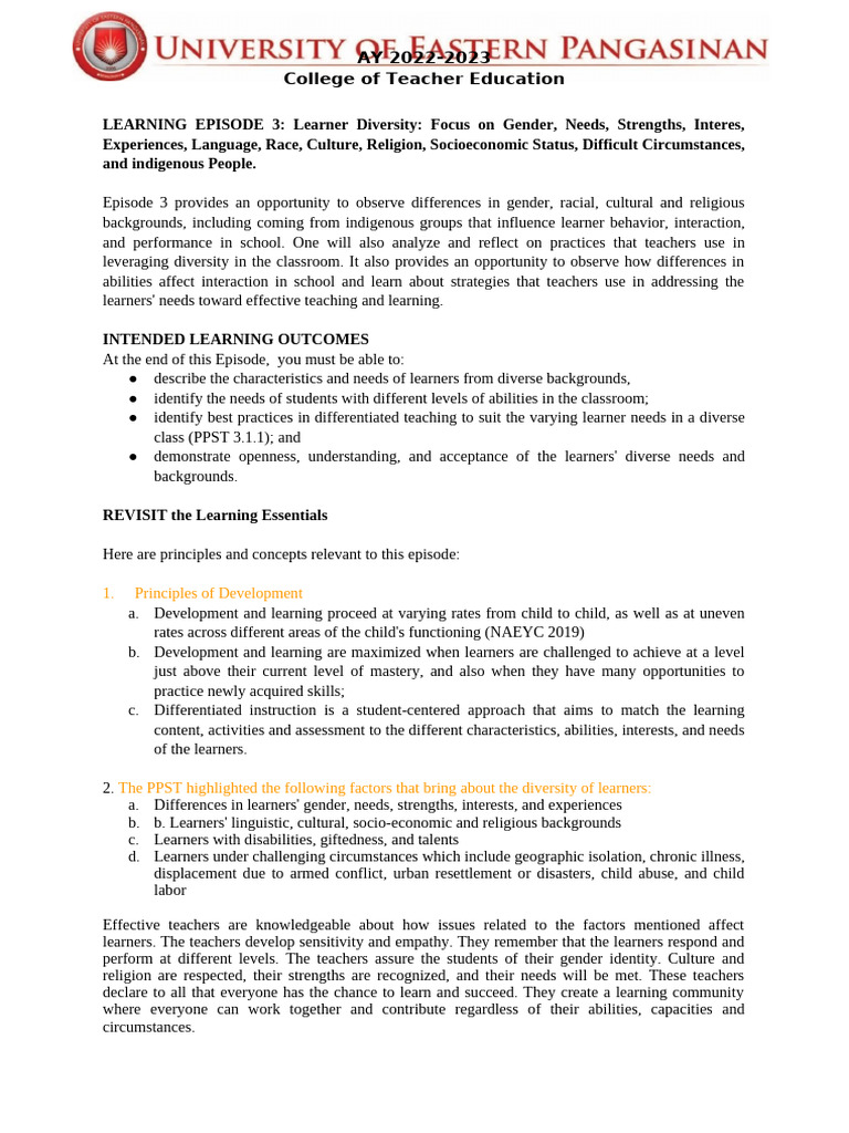 Leveraging Learner Diversity in Education | PDF | Differentiated Instruction | Learning