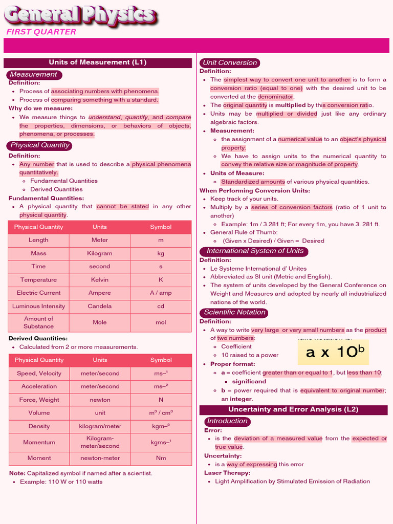 General Physics (1) | PDF | Velocity | Acceleration