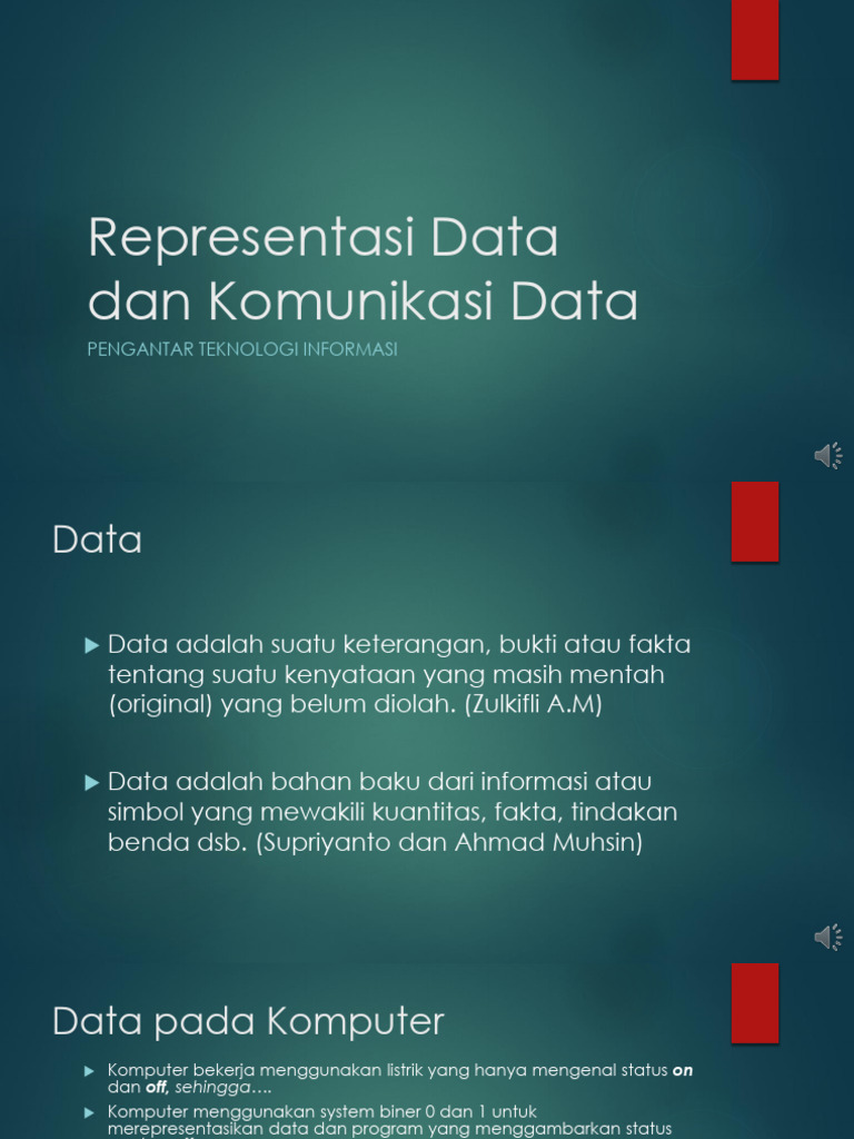 Representasi Data dan Komunikasi Data | PDF