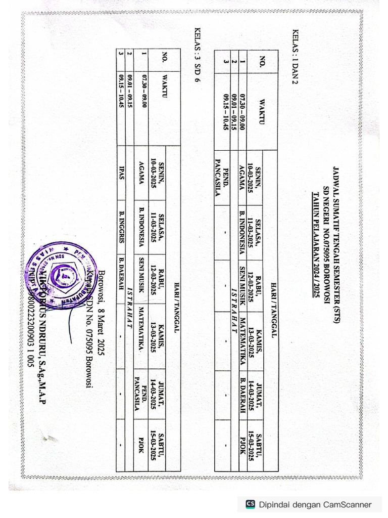 jadwal UTS 2025 | PDF