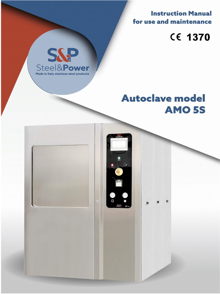 Instruction Manual AutoClave Model AMO5S | PDF | Sterilization ...