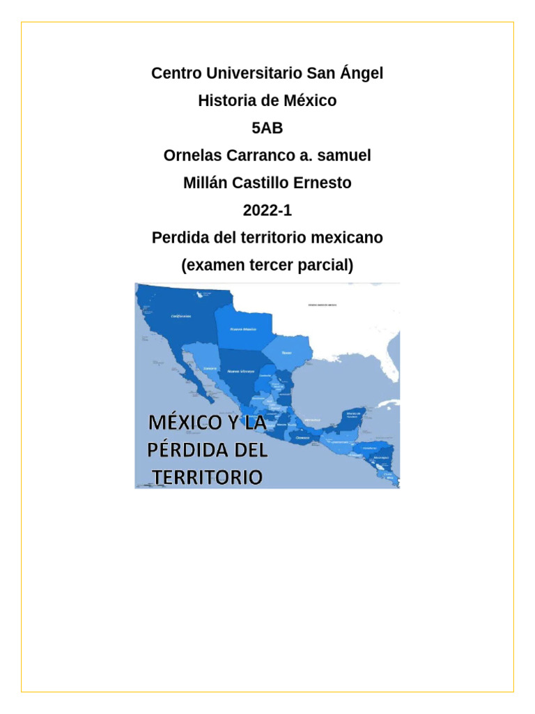 Pérdida territorial de México en 1848 | PDF | Revolución de Texas | México