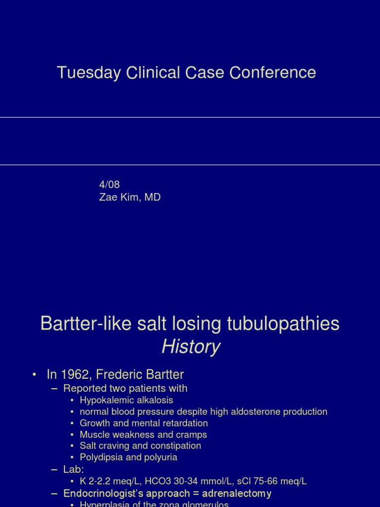 Bartter Gitelman Syndrome | Medical Specialties | Clinical Medicine