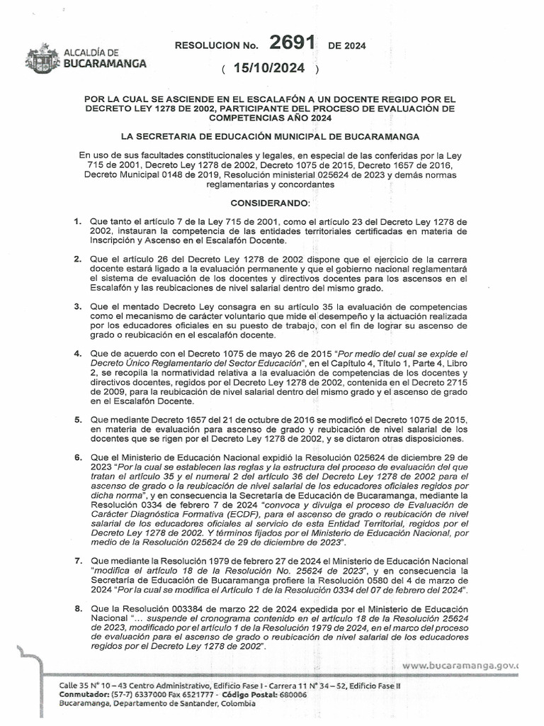 RESOLUCIÓN No. 2691-2024 | PDF