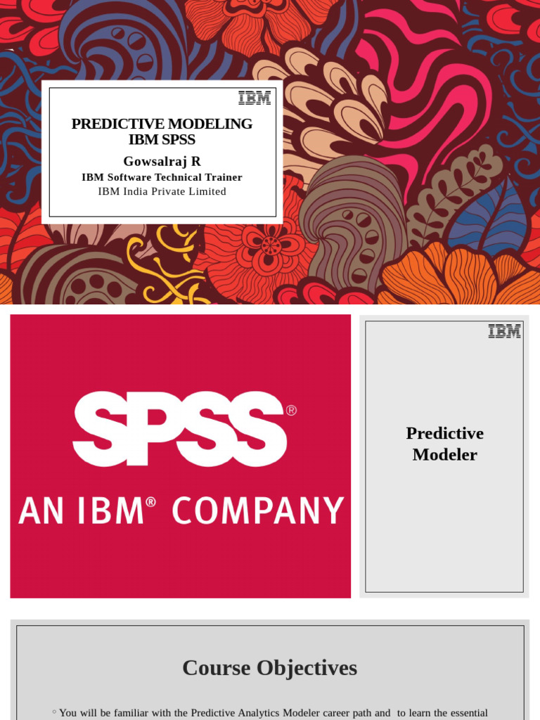 Ibm SPSS PPT - Module 1 | PDF | Spss | Predictive Analytics