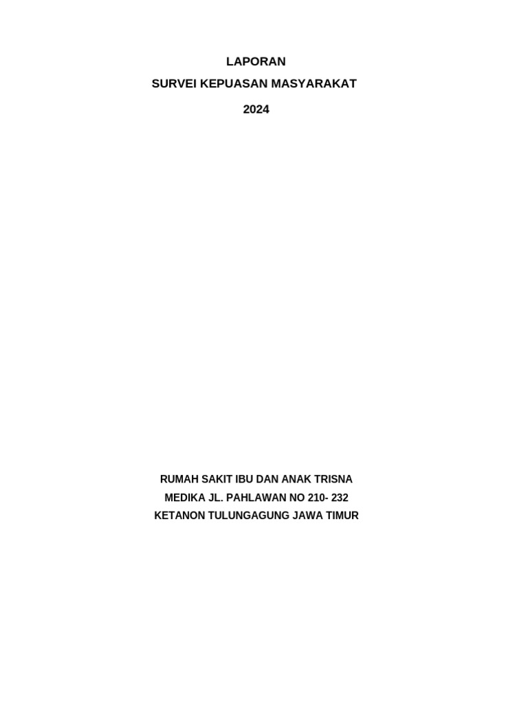 4 b.Laporan Survei Kepuasan Masyarakat | PDF