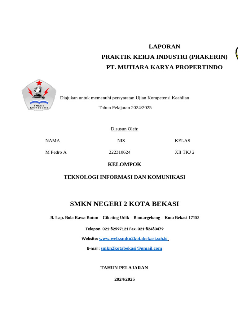 Laporan Prakerin MKP | PDF