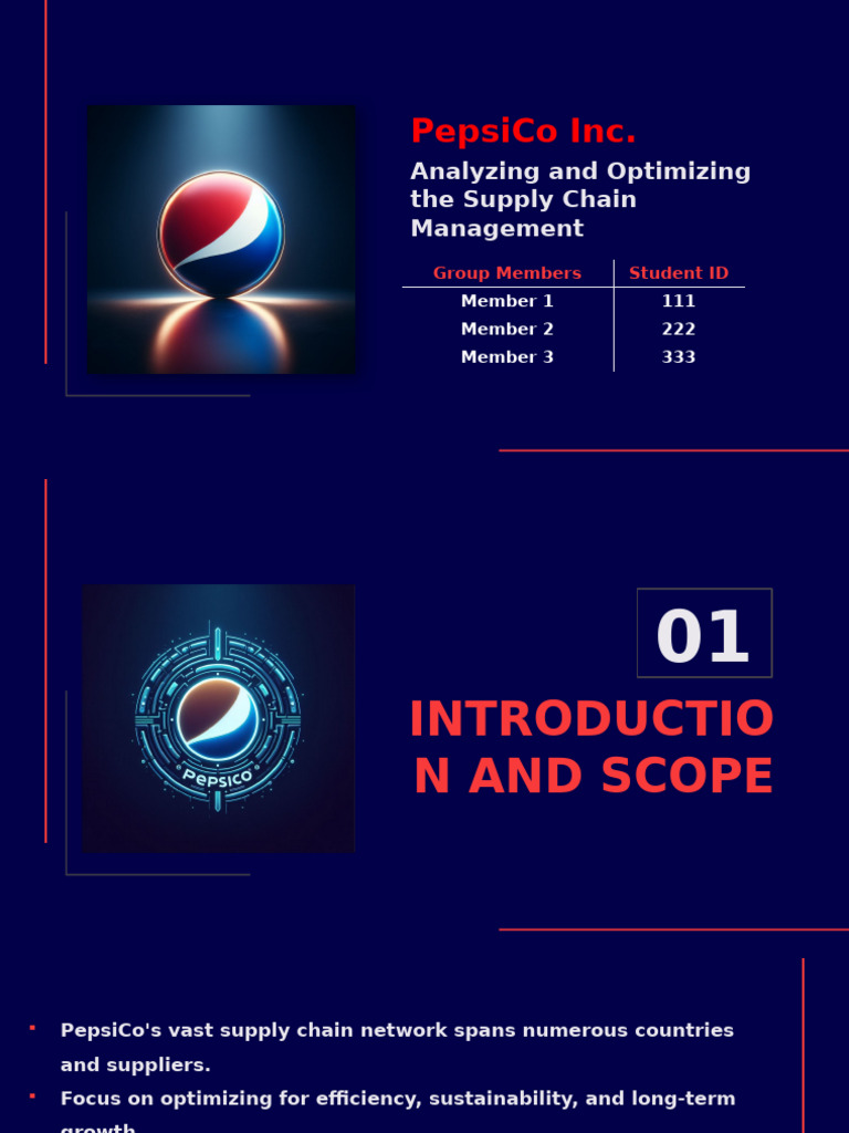 Optimizing PepsiCo's Supply Chain Sustainability | PDF | Supply Chain ...