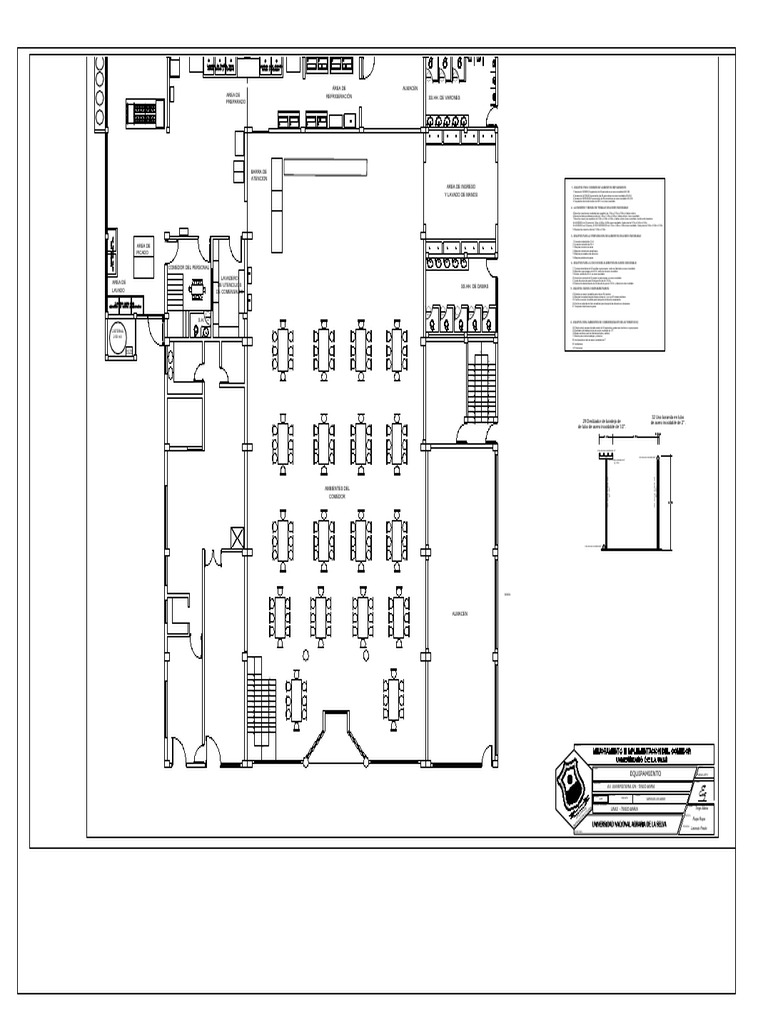 PLANO COMEDOR UNAS[1] VERSIÓN 1-DESAGUE | PDF | Materiales | Sector secundario de la economía