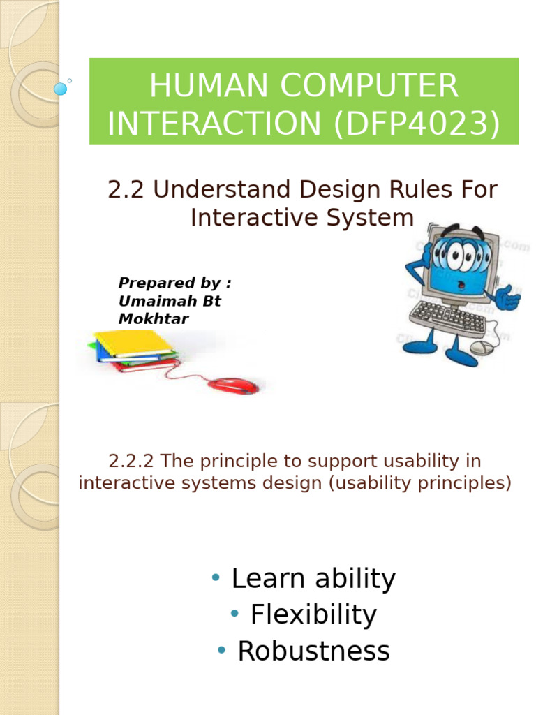 Usability Principles in HCI Design | PDF | Usability | Cognition