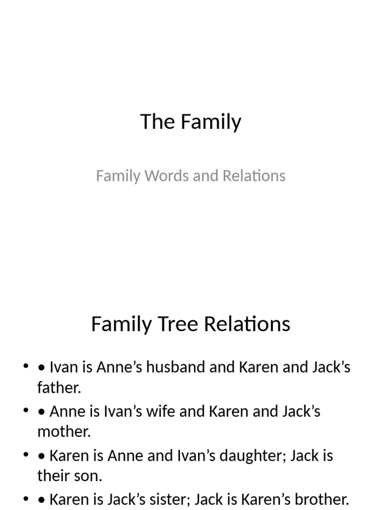 Family Relationships and Terms Explained | PDF