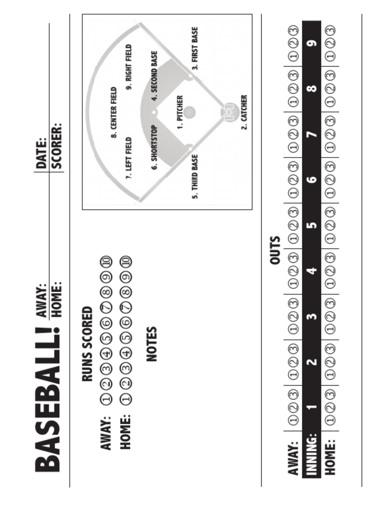 Baseball Game Scorecard | PDF