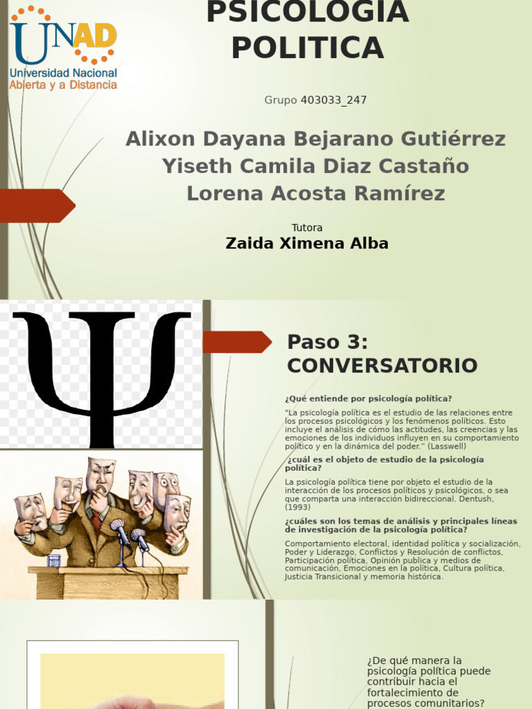 Presentación1 Psicologia Politica | PDF