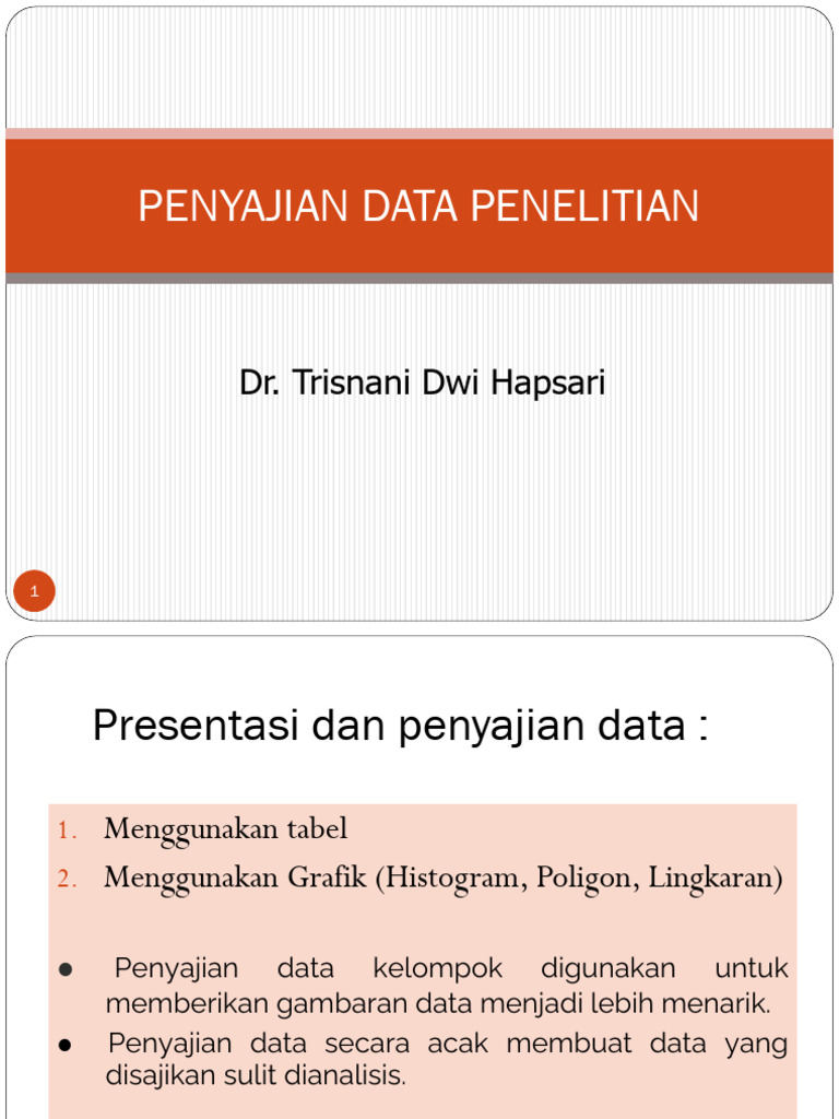 Penyajian Data & Distribusi Frekuensi - Trisnani Dwi Hapsari | PDF
