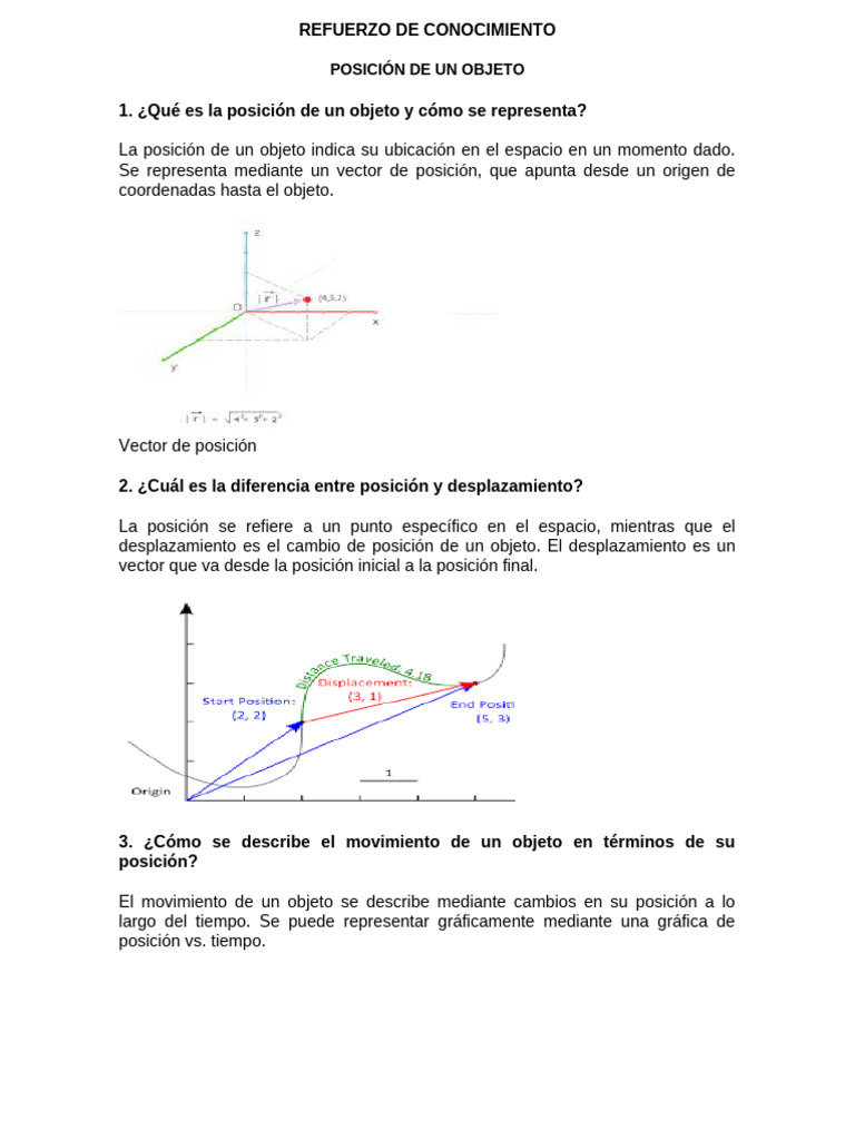Posición y Desplazamiento de Objetos | PDF