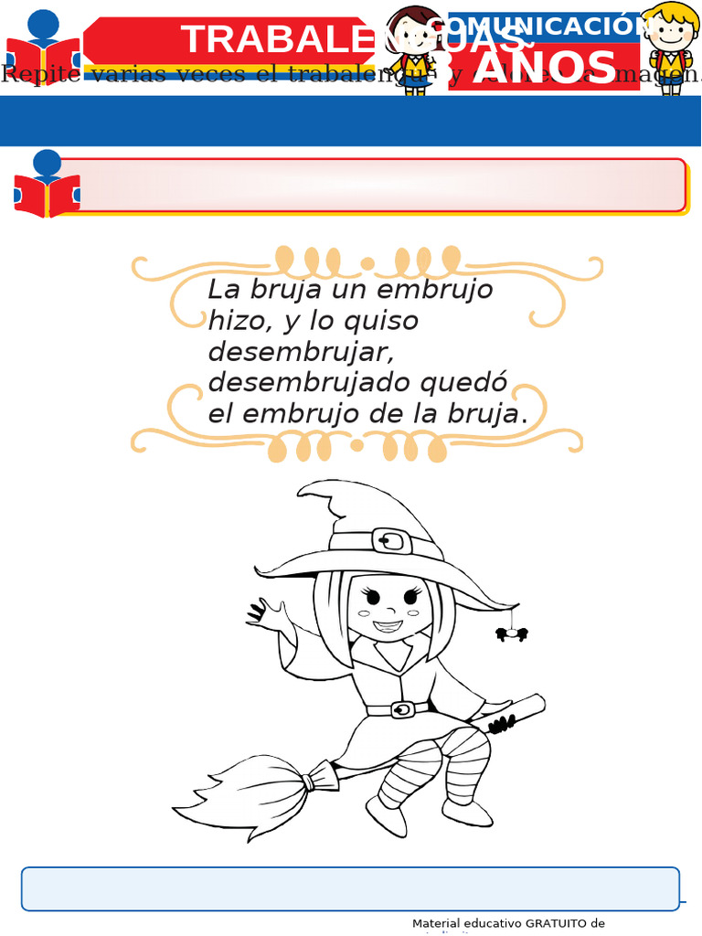 Trabalenguas para Ninos de Tres Anos | PDF