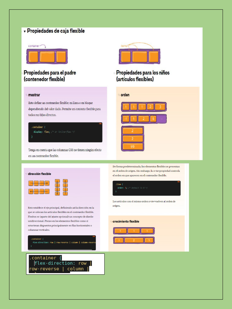 Propiedades de Flexbox en CSS | PDF | Informática