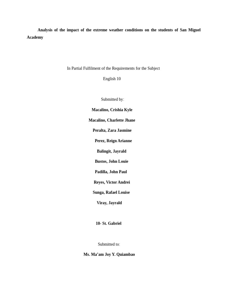 Group 3 Chapter 1 Revised | PDF | Heat Wave | Tropical Cyclones