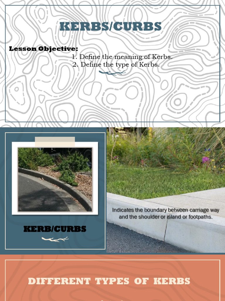 Types and Definitions of Kerbs | PDF