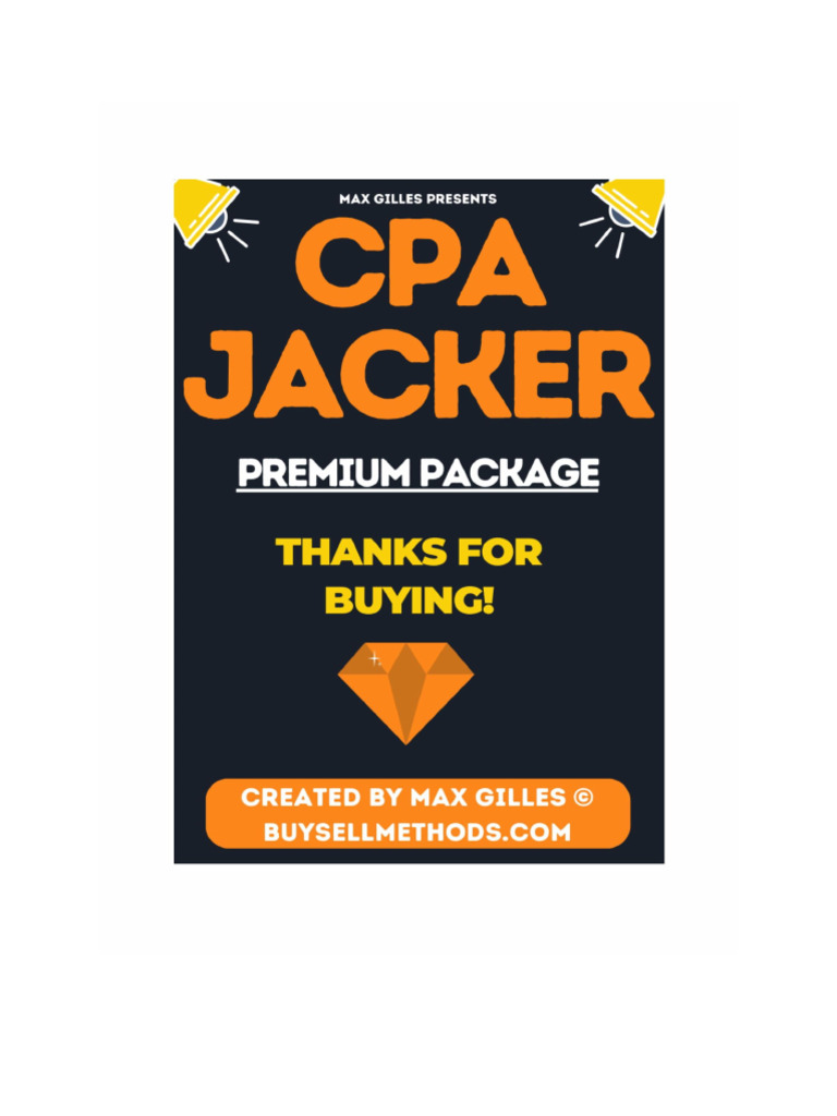 Make $300day - Newbie Friendly - Autopilot - Cpa Jacker | PDF