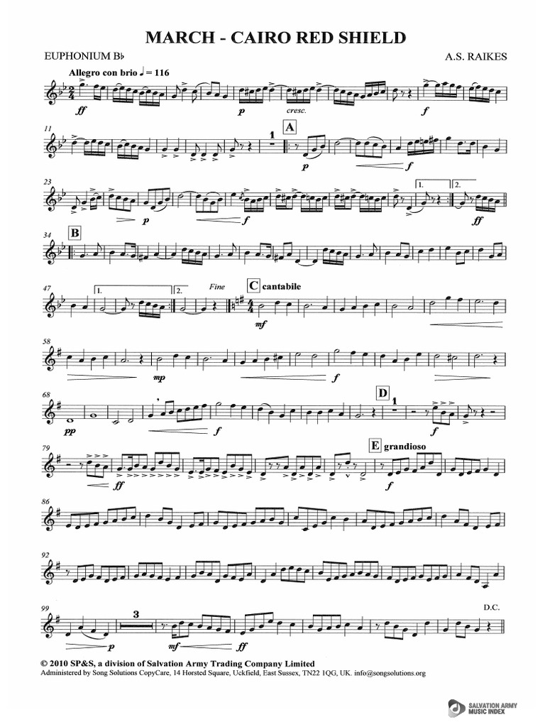 Cairo Red Shield Euphonium | PDF