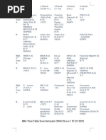 Bcom Timetable 2025 | PDF