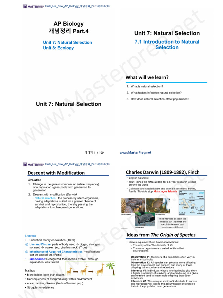 Caits Lee New AP Biology Unit7,8 | PDF