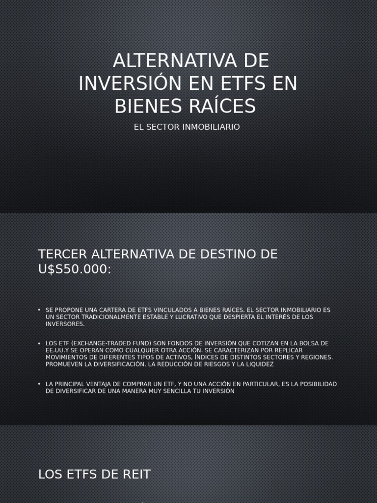 ETFs de REITs | PDF | Fondo de inversion | Portafolio (Finanzas)