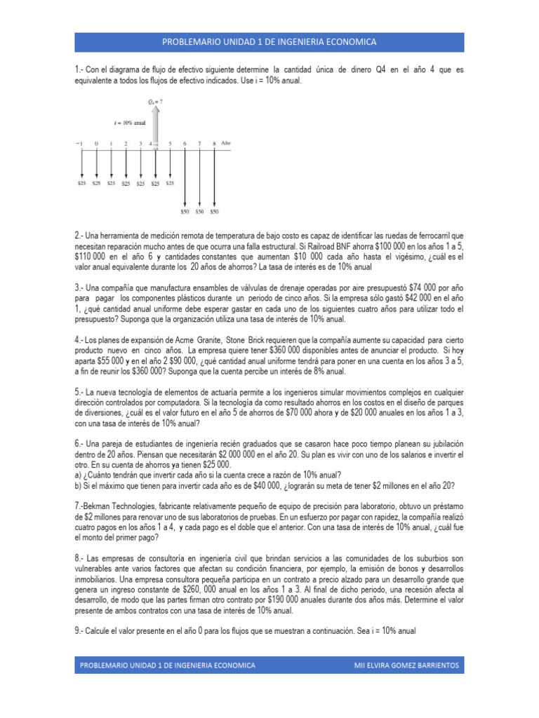 Problemario 2025 | PDF | Interés | Presupuesto