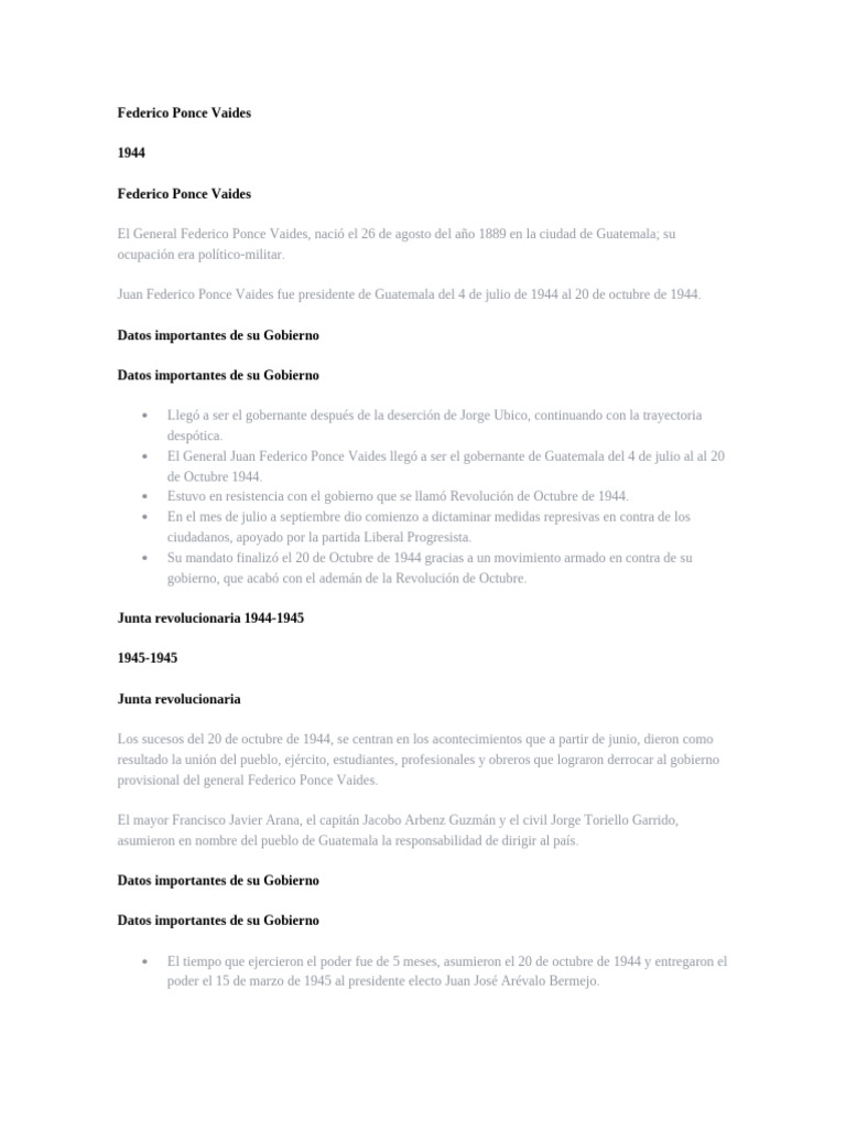 Federico Ponce Vaides | PDF | Guatemala