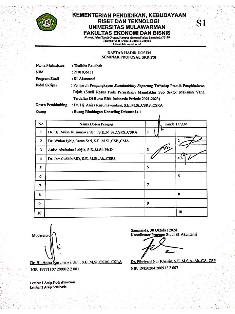 Absen Seminar Proposal 2 | PDF