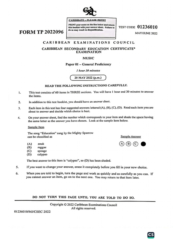 Csec 2022 PDF | PDF