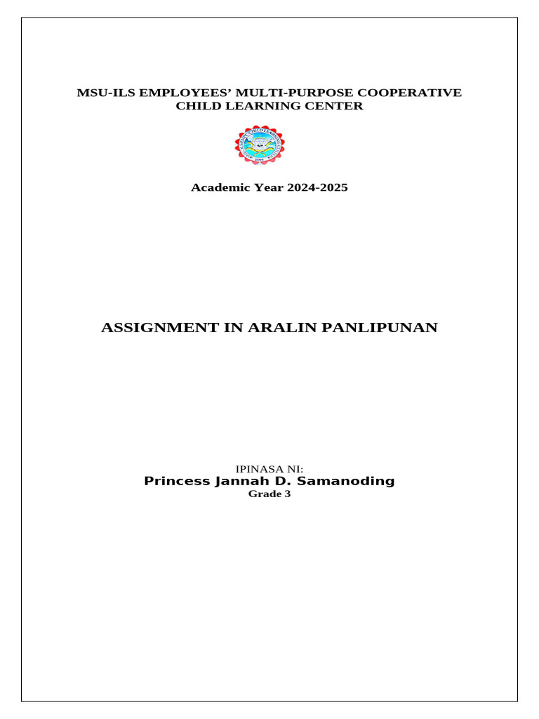 Assingment Front Page Format | PDF