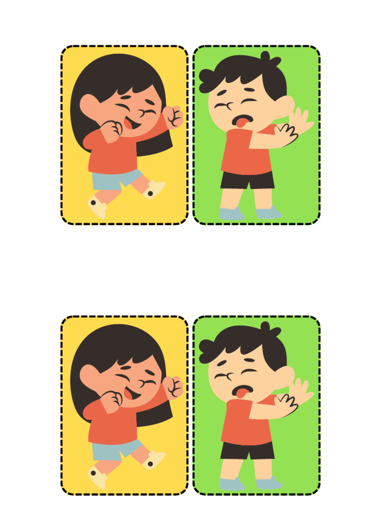 Tarjetas Educativas para Memorama de Las Emociones Ilustrado en Colores ...