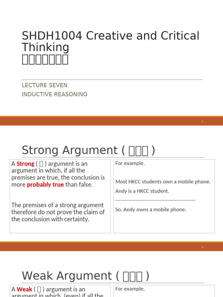 Lecture 7 Inductive Reasoning | PDF